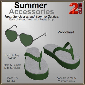 Second Life Marketplace - Summer Accessories Set [2cute] Woodland